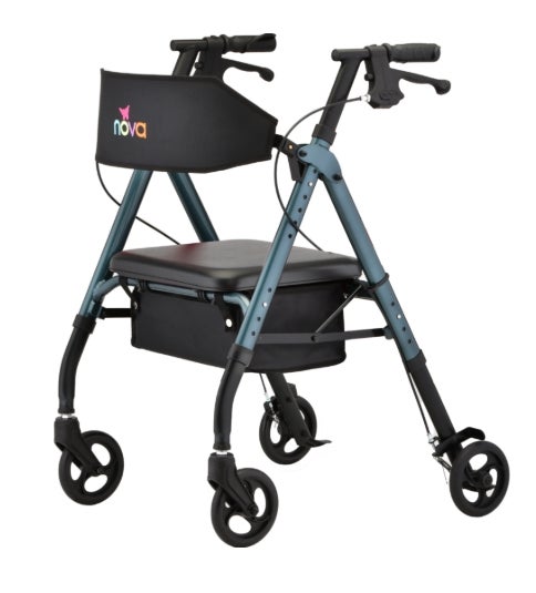 NOVA 4256BL Rollator STAR 6 BLUE | Valley Medical Supply